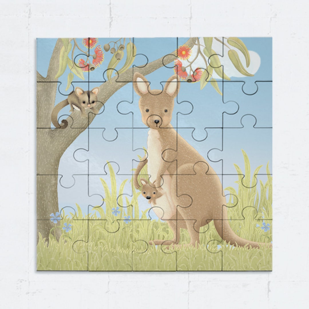 Jigsaw Puzzle - Kids Puzzle - 25-piece Kangaroo Puzzle - Etsy