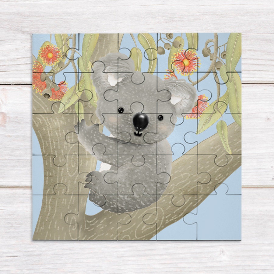 Jigsaw Puzzle Kids Puzzle 25-piece Koala Puzzle - Etsy