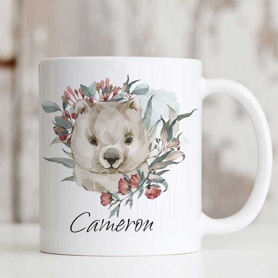 Wombat Mug Personalised Animal Mug - Etsy Australia