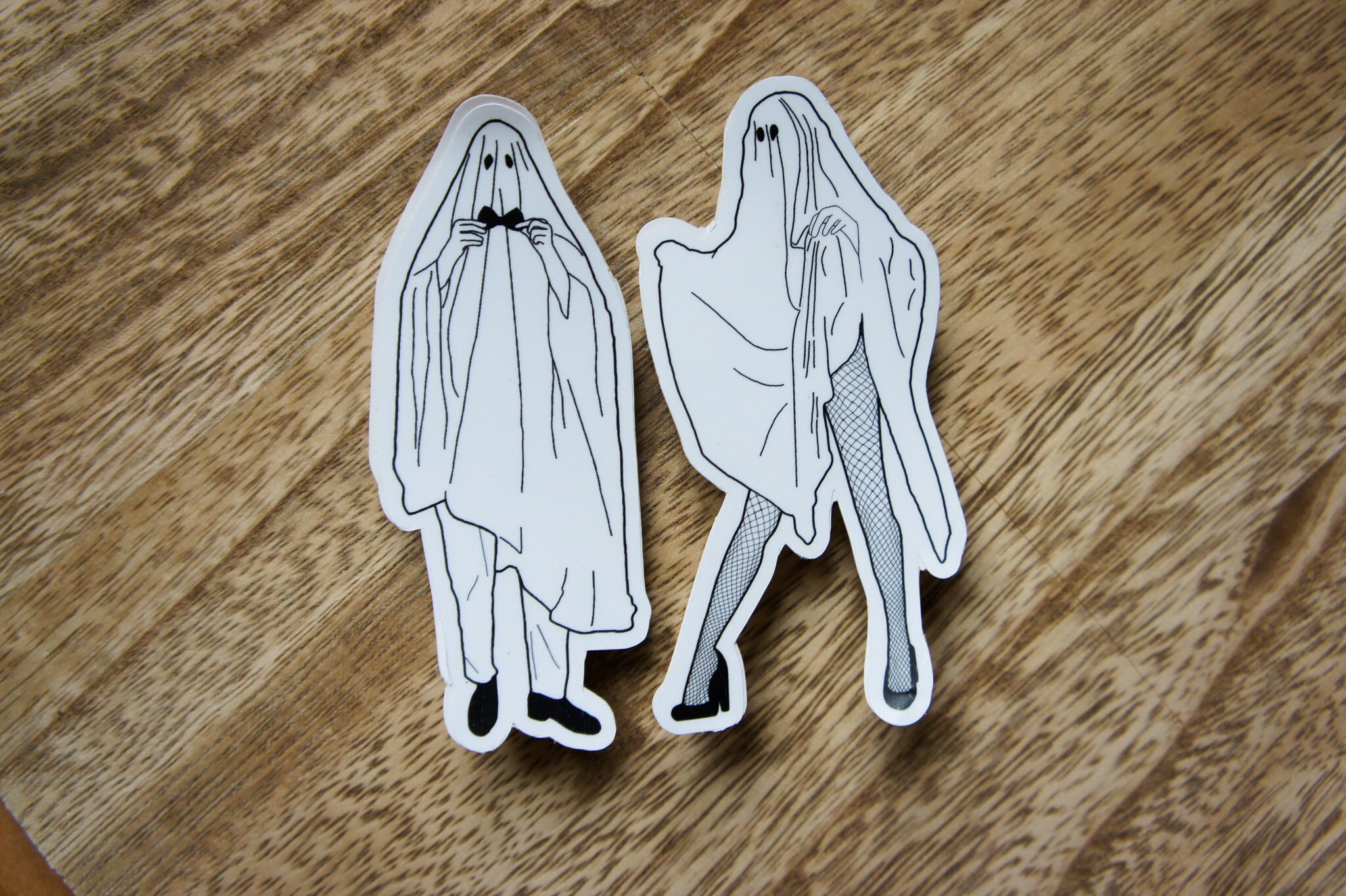 Ghost in Fishnets Vinyl Sticker | Etsy