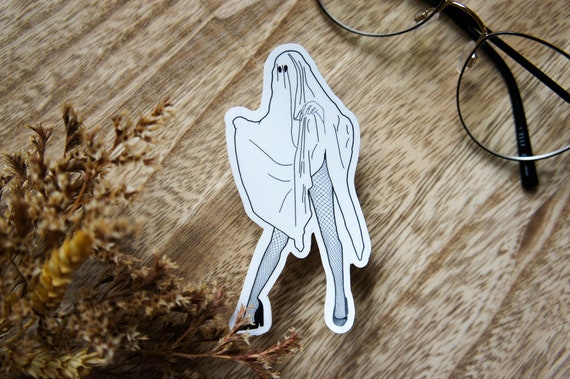 Ghost in Fishnets Vinyl Sticker | Etsy