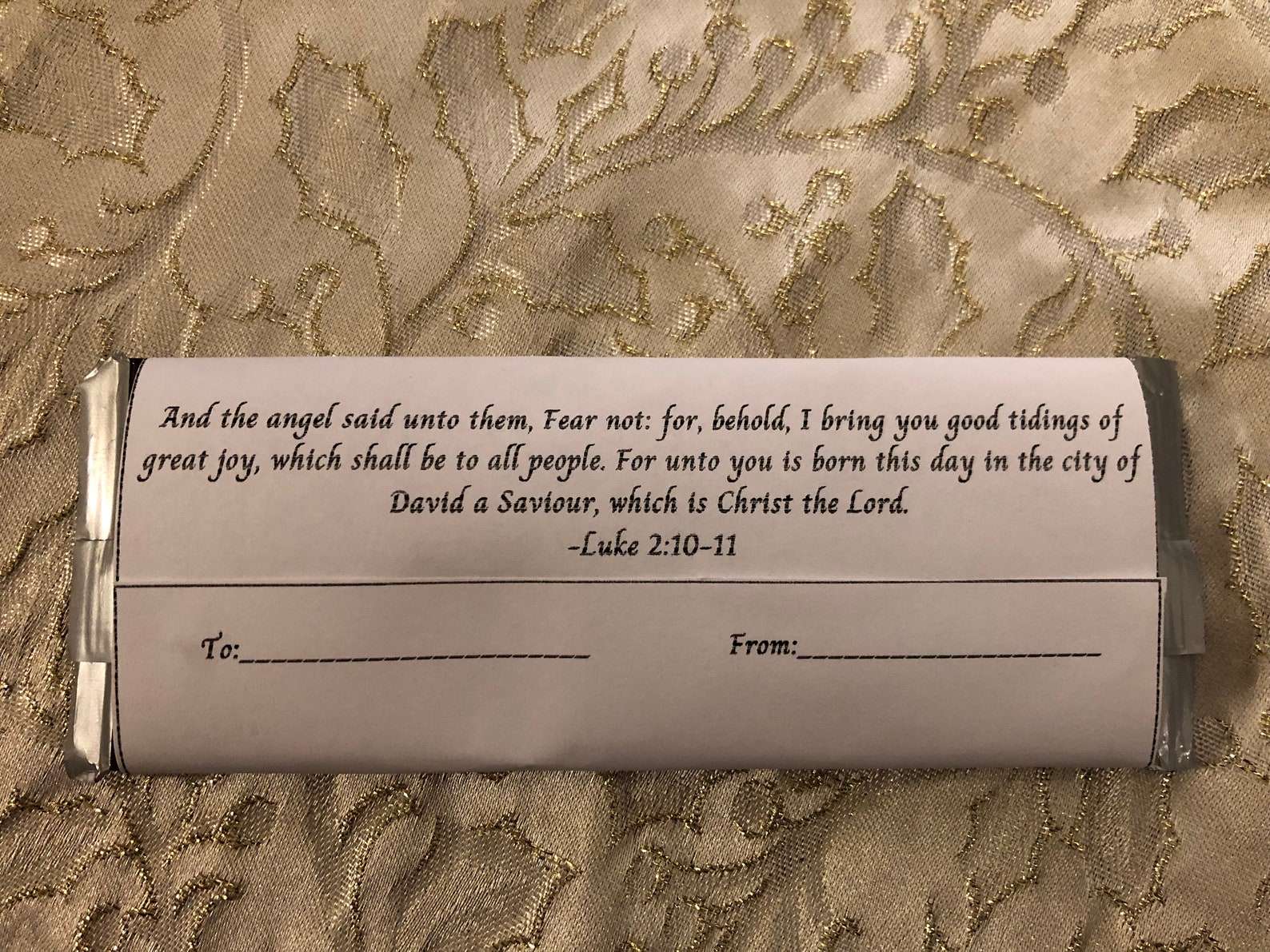 Candy Wrapper Cute Nativity & Scripture Regular 1.55oz Hershey's Bar ...