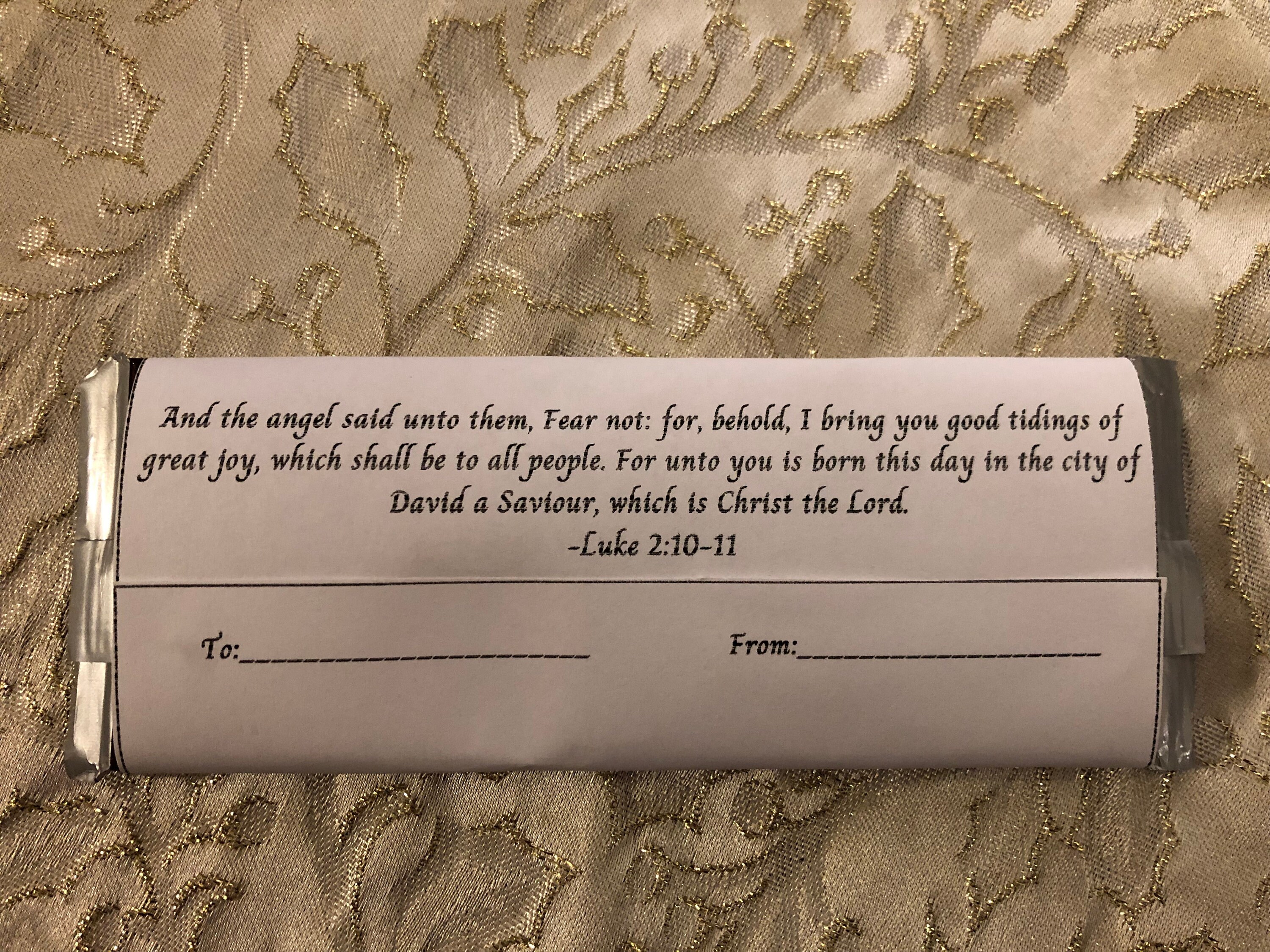 PDF Candy Wrapper Nativity & Scripture Regular Size 1.55oz Hershey's ...