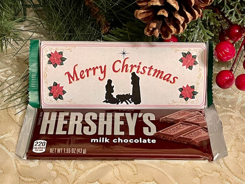 PDF Candy Wrapper Nativity & Scripture Regular Size 1.55oz Hershey's ...