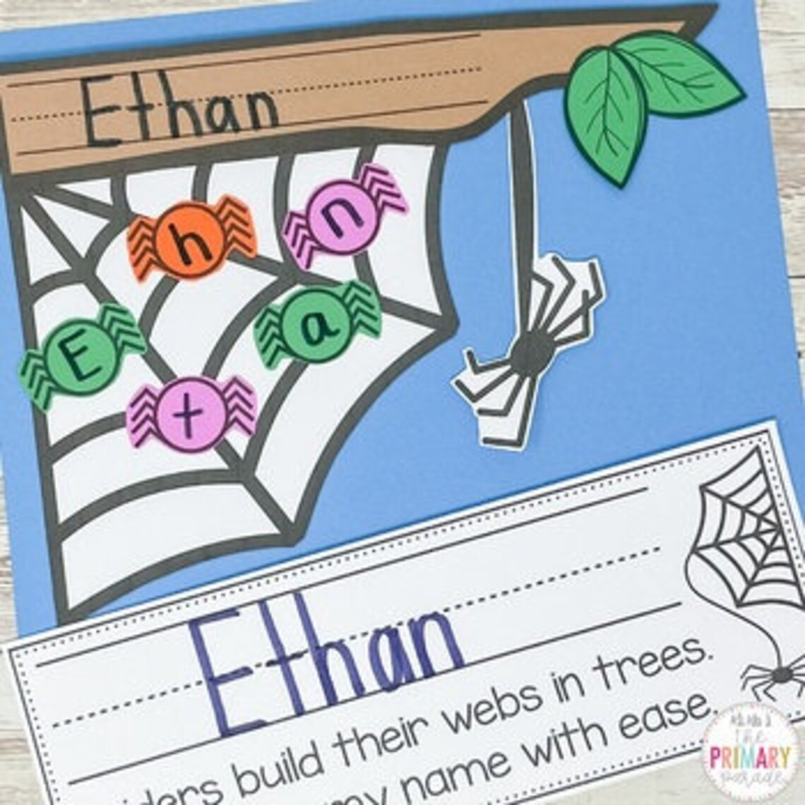 Halloween Name Craft | Spider Craft | Halloween Activities - Etsy