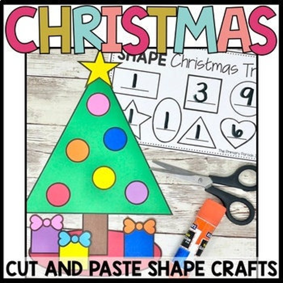 Shape Christmas Tree Craft | Christmas Shape Craft | Winter Shape Craft ...