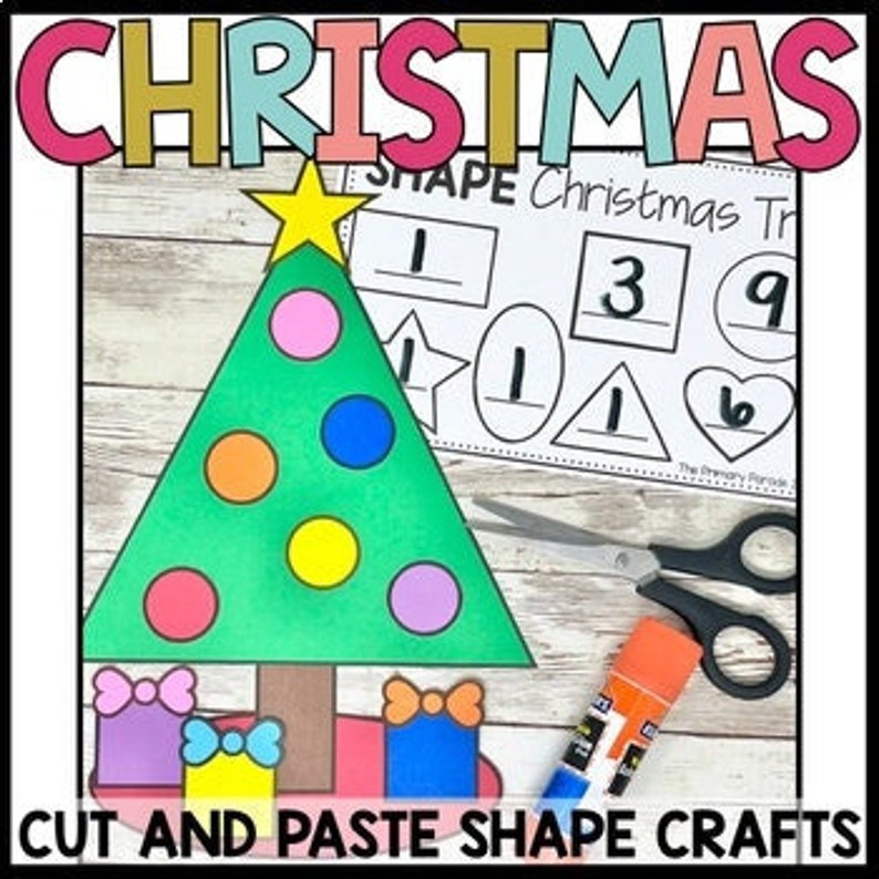 Shape Christmas Tree Craft | Christmas Shape Craft | Winter Shape Craft ...