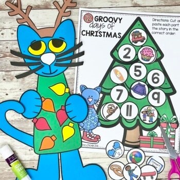 Blue Cat Christmas Craft | the 12 Days of Christmas - Etsy