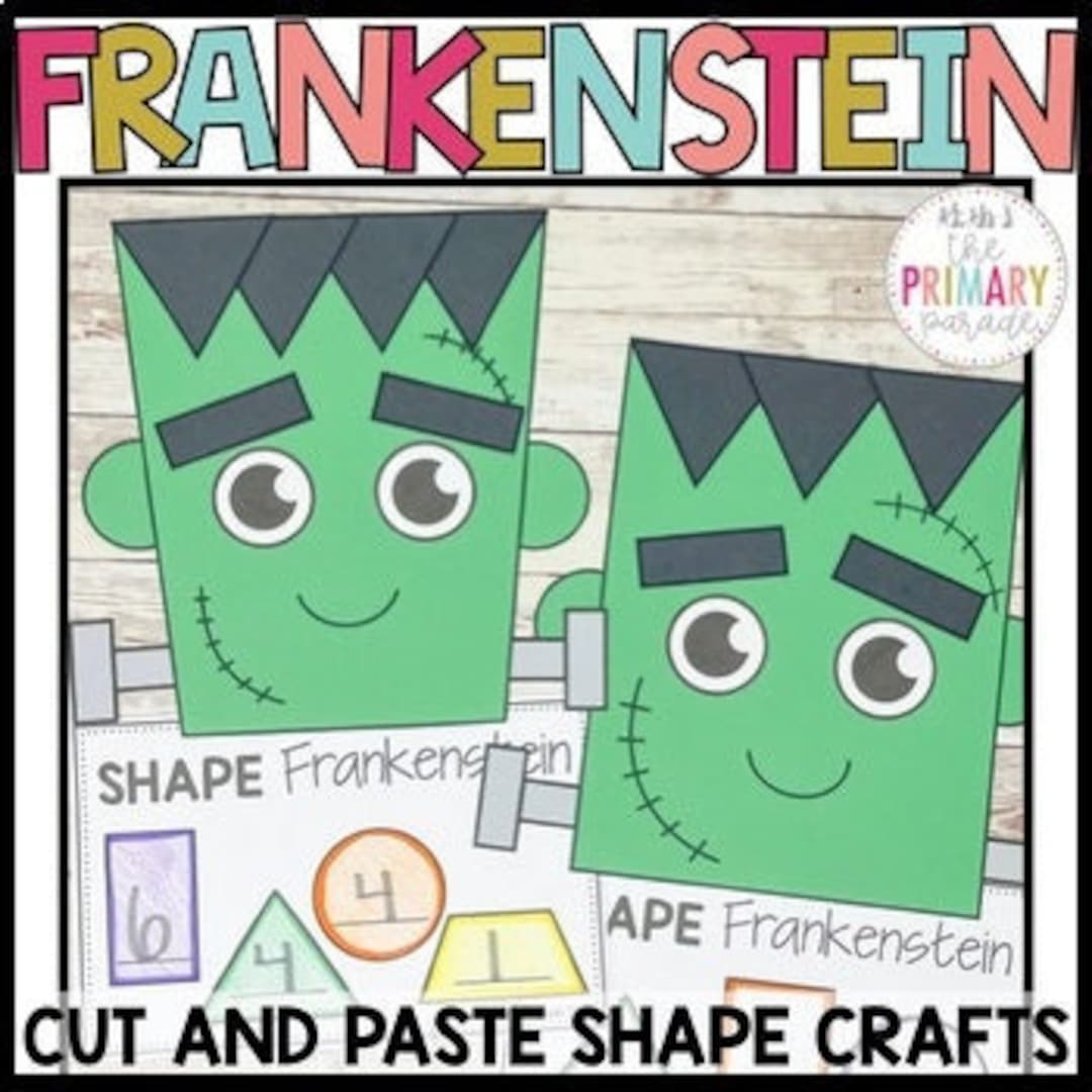 Frankenstein Shape Craft | Halloween Shape Craft | Fall Shape Craft - Etsy