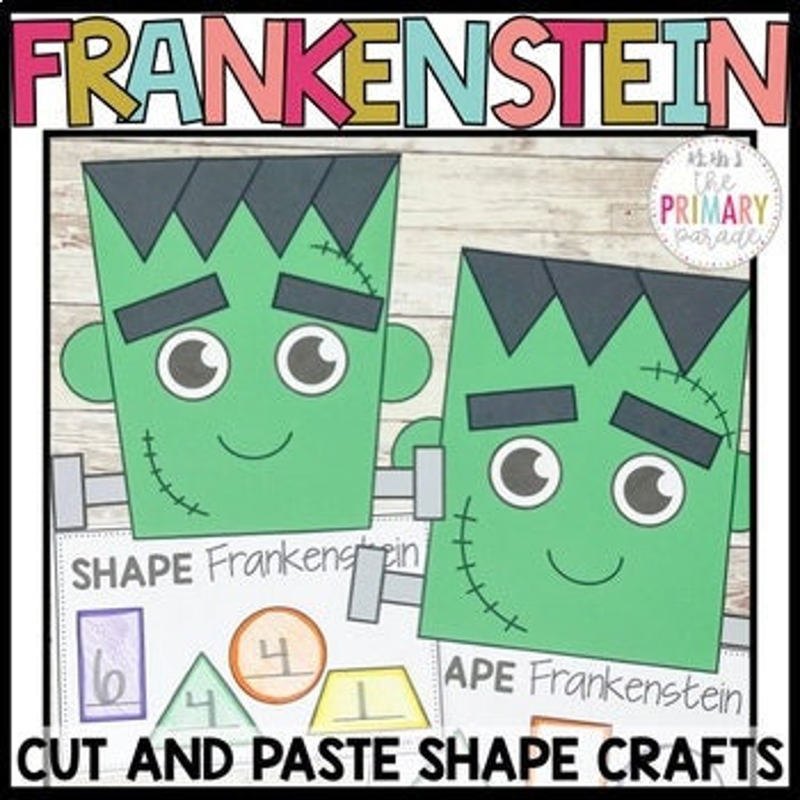 Frankenstein Shape Craft | Halloween Shape Craft | Fall Shape Craft - Etsy