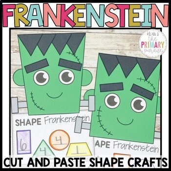 Frankenstein Shape Craft | Halloween Shape Craft | Fall Shape Craft - Etsy