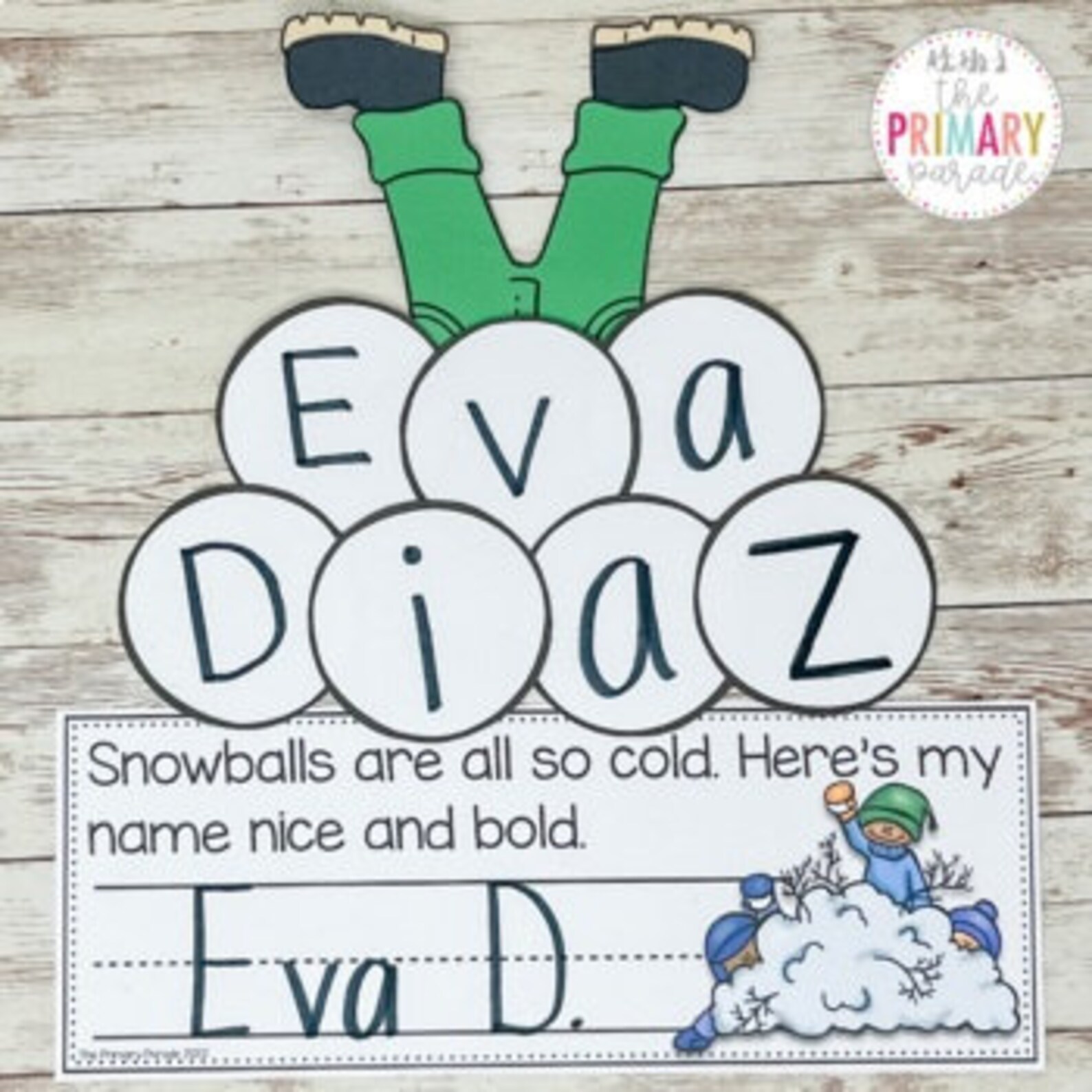 Winter Name Craft | Christmas Name Craft | Snow Name Craft - Etsy