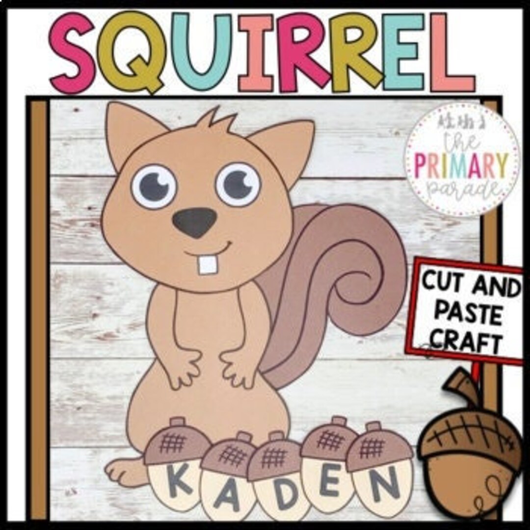 Fall Name Craft | Squirrel Craft | Name Craft | Fall Craft - Etsy