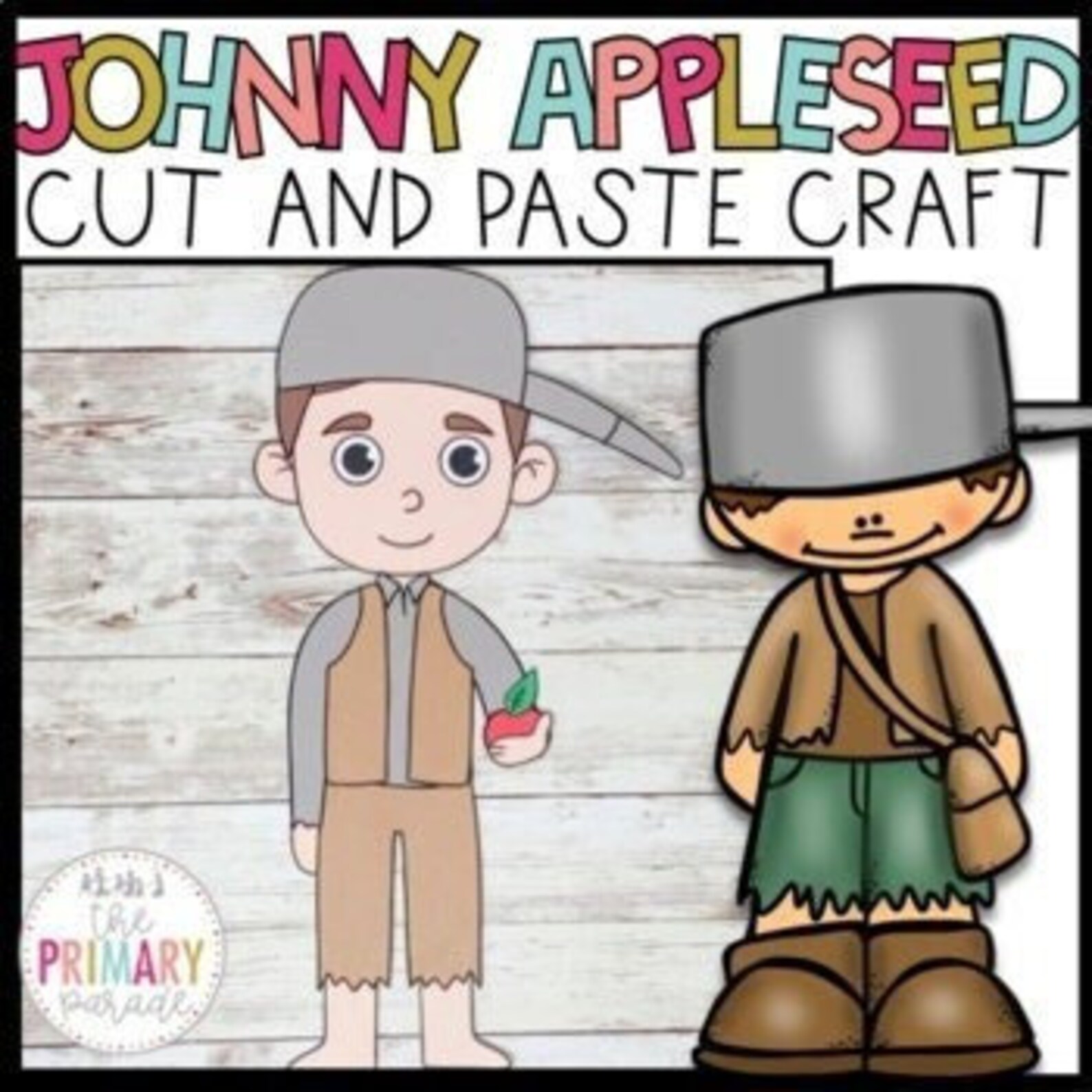 Johnny Appleseed Craft | Apple Activities | Fall Bulletin Board - Etsy