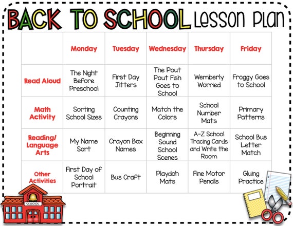 Back To School Preschool Activities 40 First Day Of School Activities