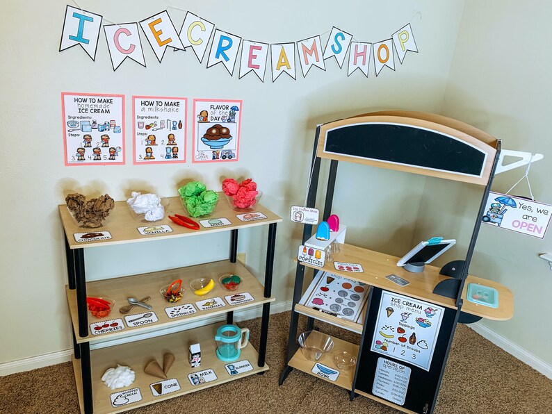 Ice Cream Shop Dramatic Play Center - Etsy