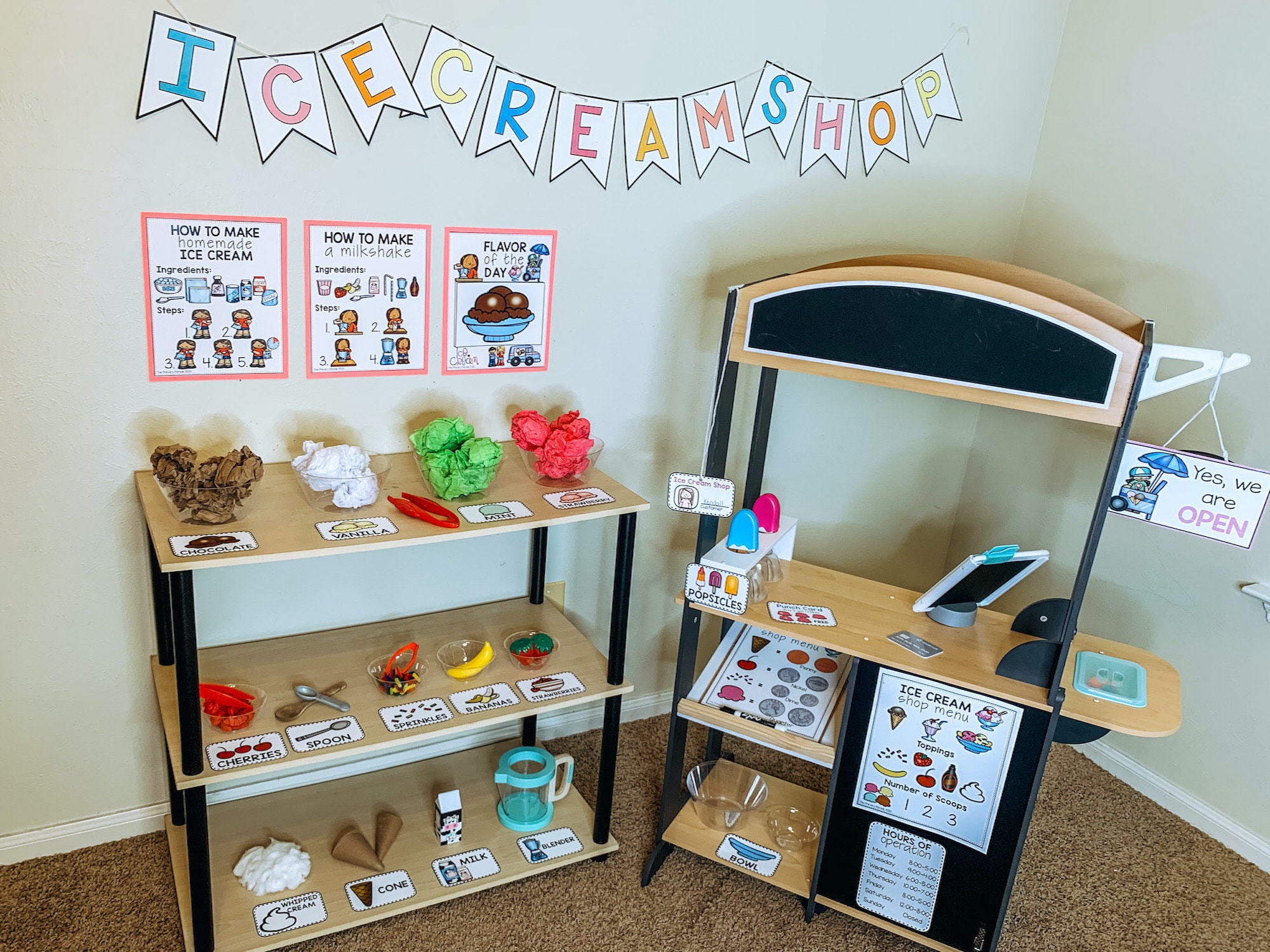 Ice Cream Shop Dramatic Play Center - Etsy