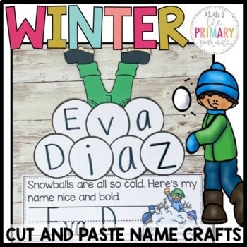 Winter Name Craft Christmas Name Craft Snow Name Craft - Etsy