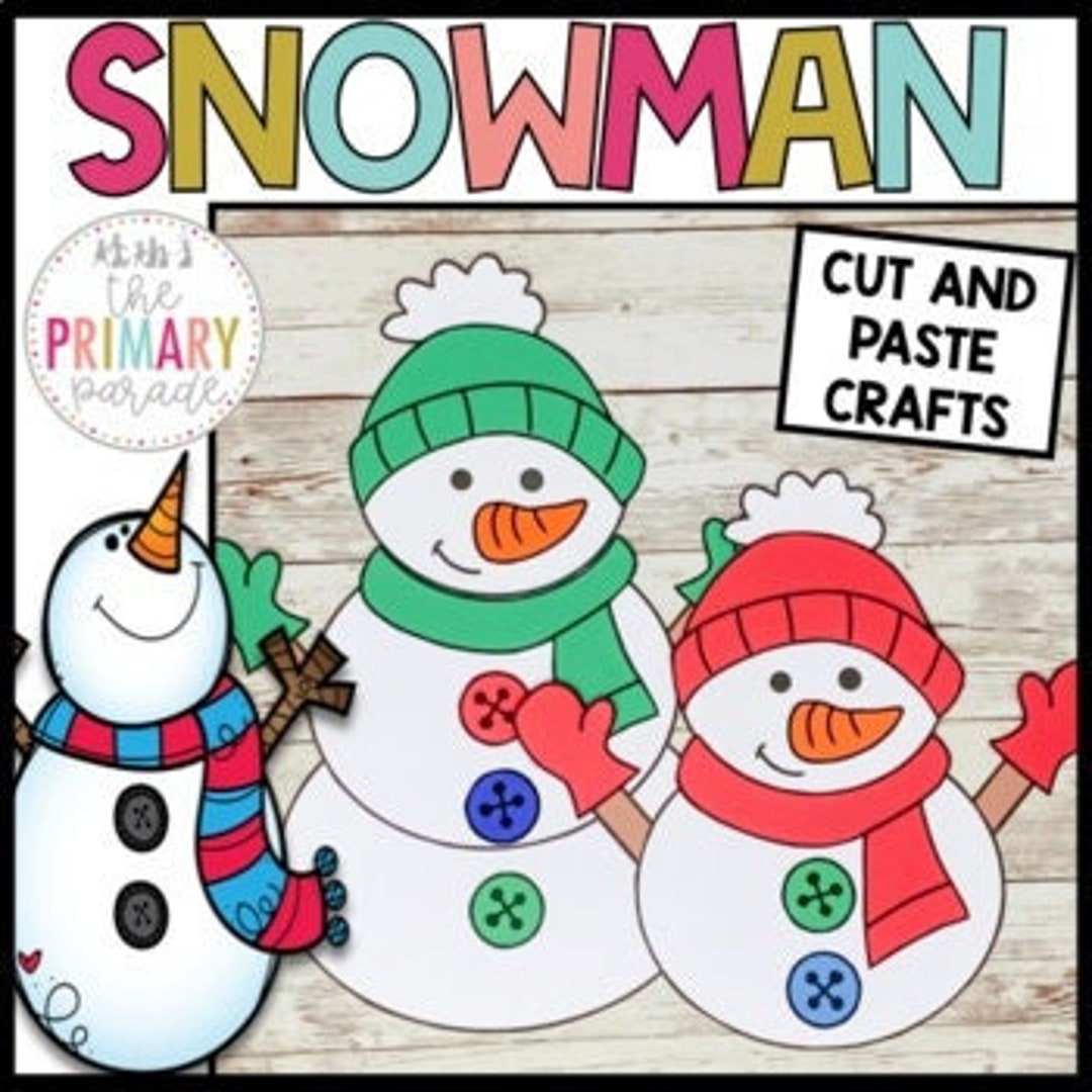 Snowman Craft | Christmas Craft | Winter Holiday Craft - Etsy