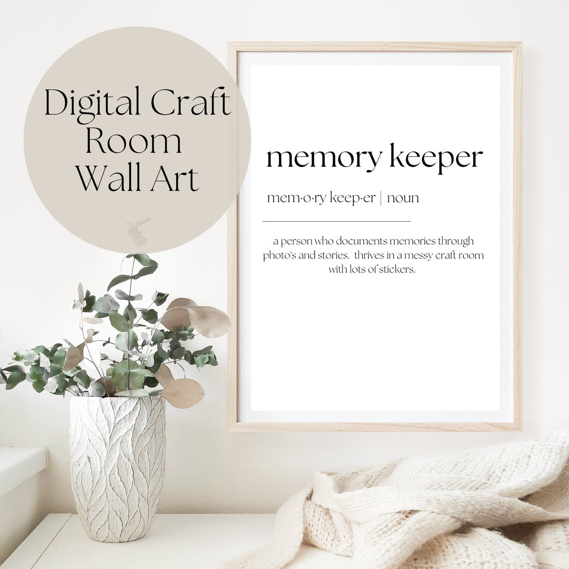 Craft Room Wall Art, Printable Craft Room Wall Art, Craft Room Decor ...