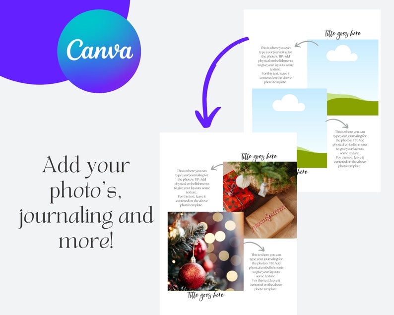 14, 6x8 Editable Scrapbook Templates, Canva Scrapbook Template ...