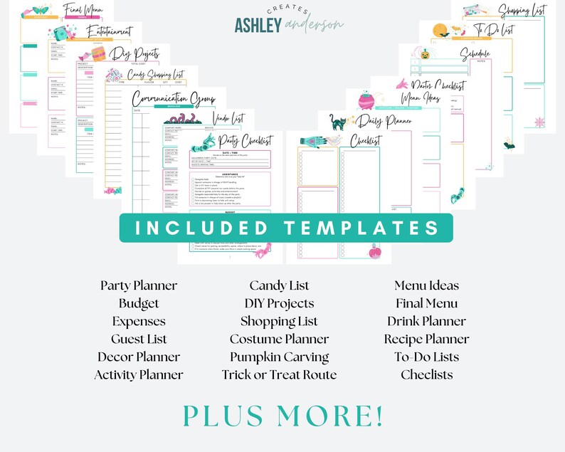 Editable Halloween Planner Template for Canva, Canva Holiday Planner ...