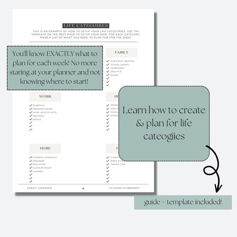 Weekly Planning Checklist PDF Printable Planning Checklist - Etsy