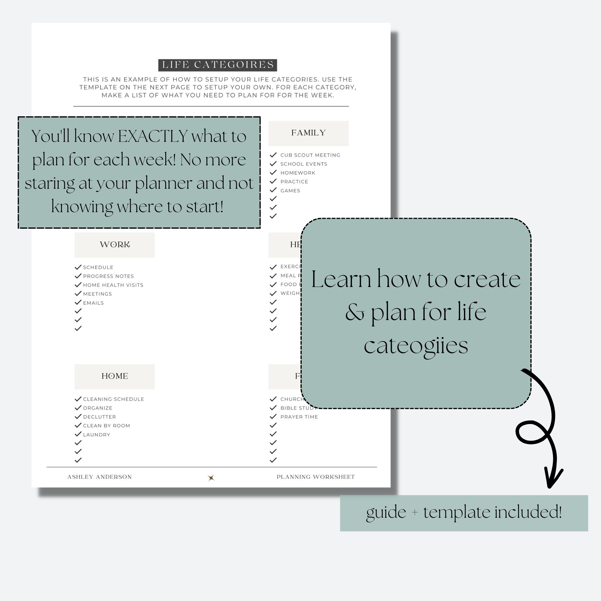 Weekly Planning Checklist PDF Printable Planning Checklist - Etsy UK