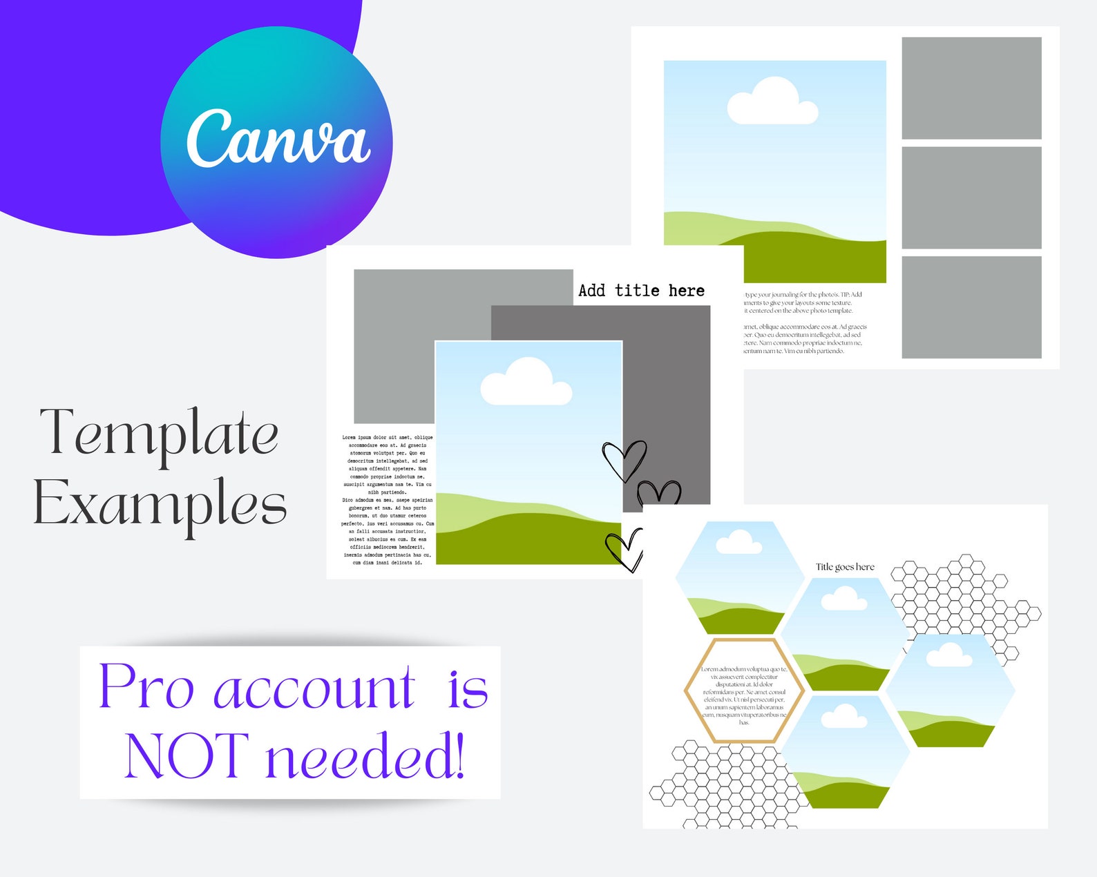 TEN 10x8 Editable Scrapbook Templates, Canva Scrapbook Template ...