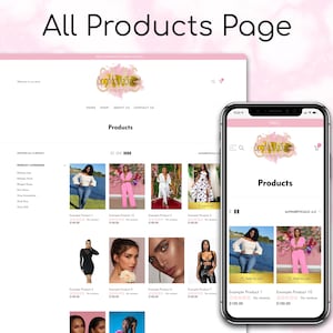 Baby Clothes Website Template Pastel Website Design - Etsy