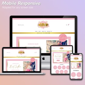 Baby Clothes Website Template Pastel Website Design - Etsy