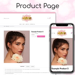 Baby Clothes Website Template Pastel Website Design - Etsy