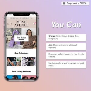 Shopify Boho Theme for Bag Store Purse Website Banners - Etsy