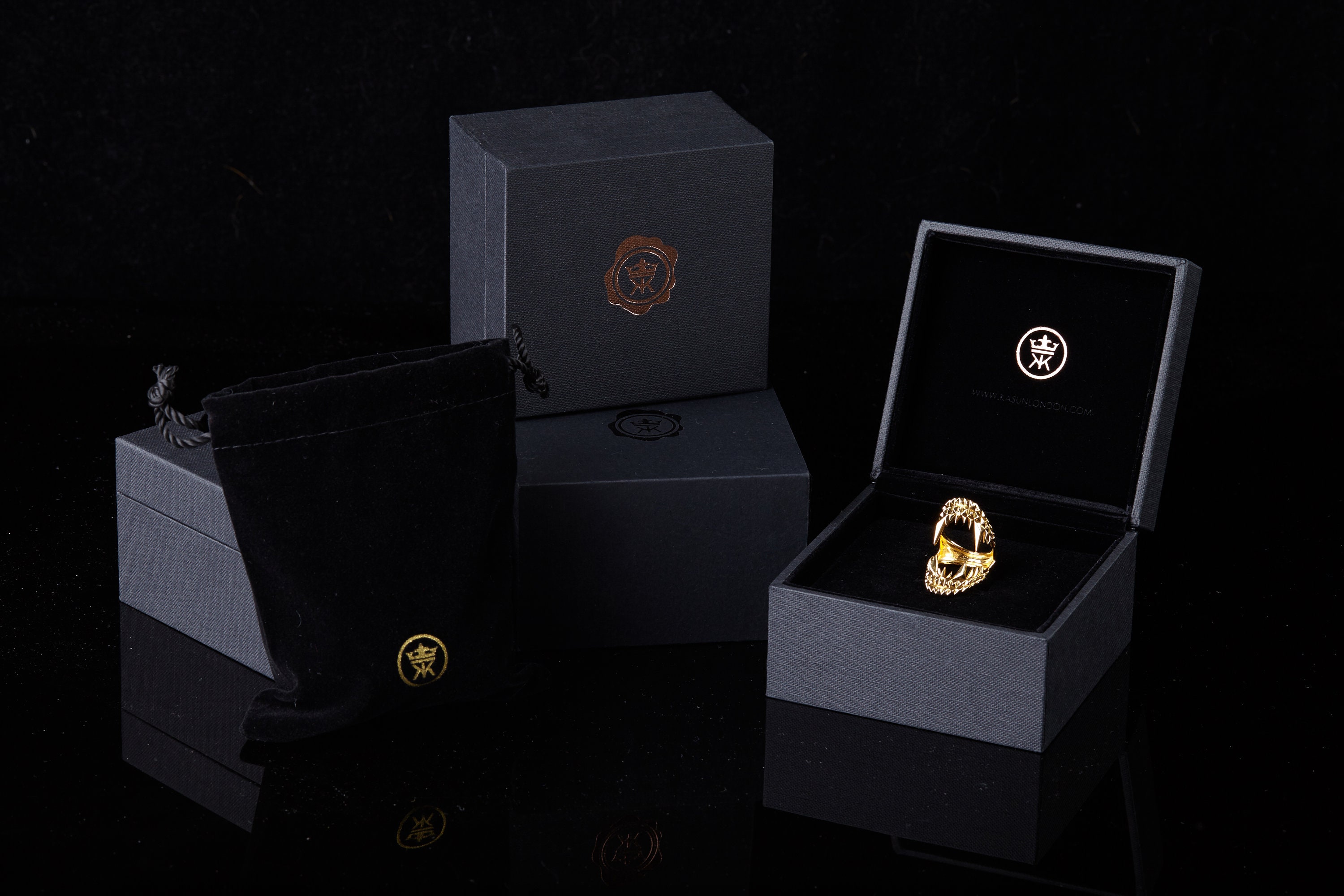 Gold and Diamond Bite Ring | Gold Ring | Statement Ring | Snake Ring ...