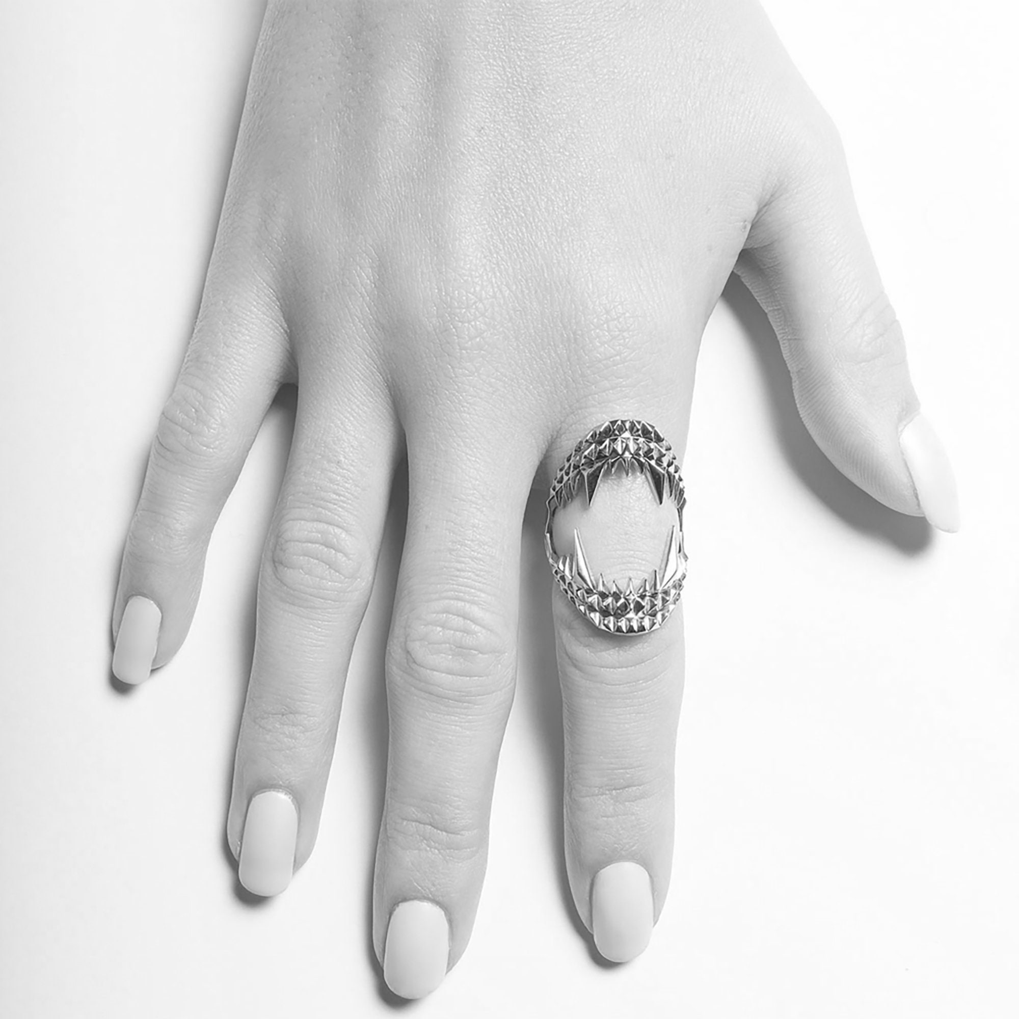 Vampire Bite Ring | Silver Ring | Statement Ring | Snake Ring | Shark ...