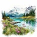 13 JPG Alaska Landscapes Watercolor Clipart Digital Download Commercial ...