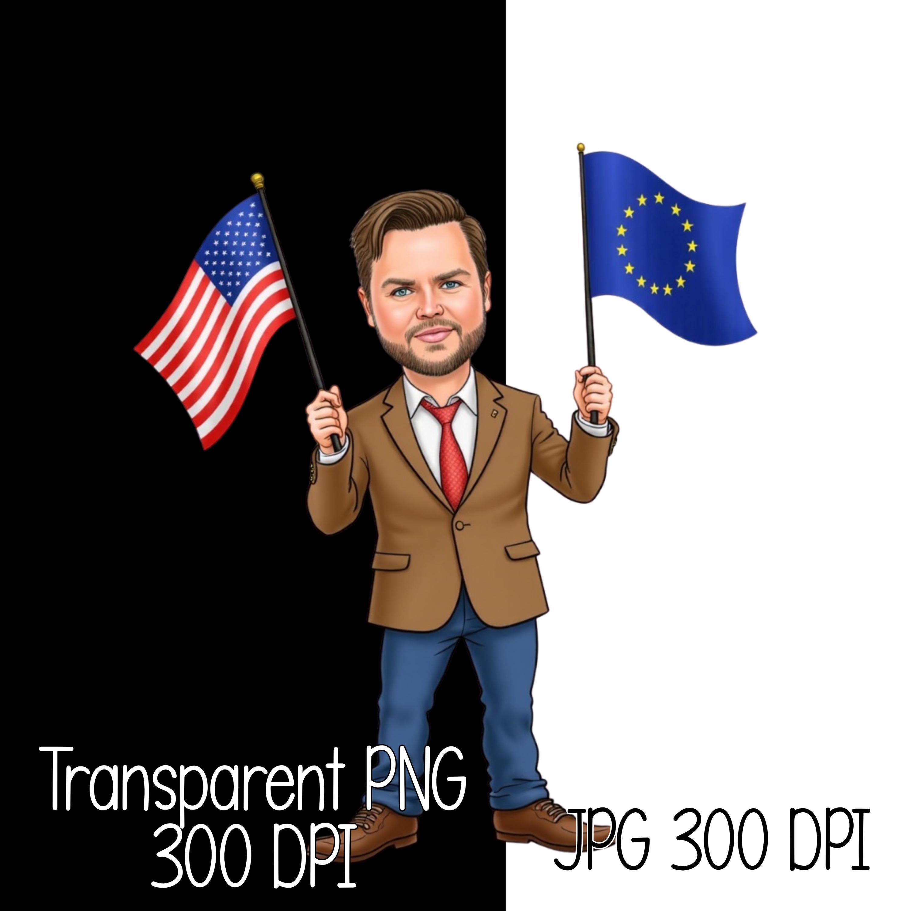 JD Vance Mega Digital Download Clipart Illustration Commercial Use ...