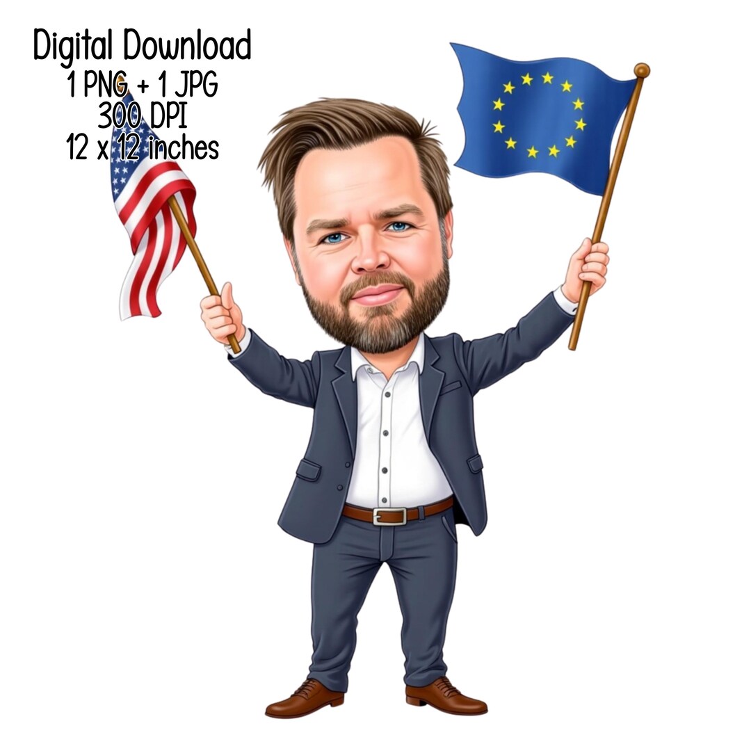 JD Vance Mega Digital Download Clipart Illustration Commercial Use ...