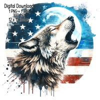 Howling Wolf Scene SVG PNG: Forest Animal Shirt Design (digital ...