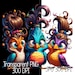 Three Birds Besties With Messy Hair Clipart Commercial Use Sublimation ...