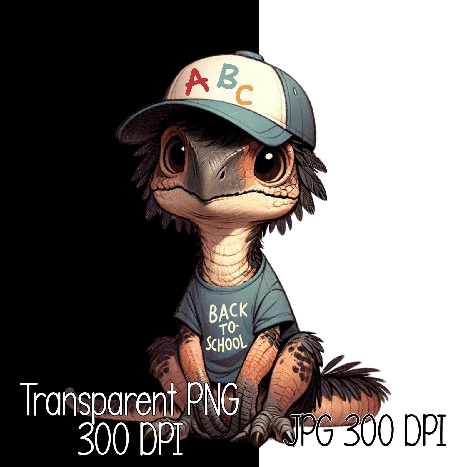 Dino Back to School Clipart Illustration Microraptor Commercial Use ...