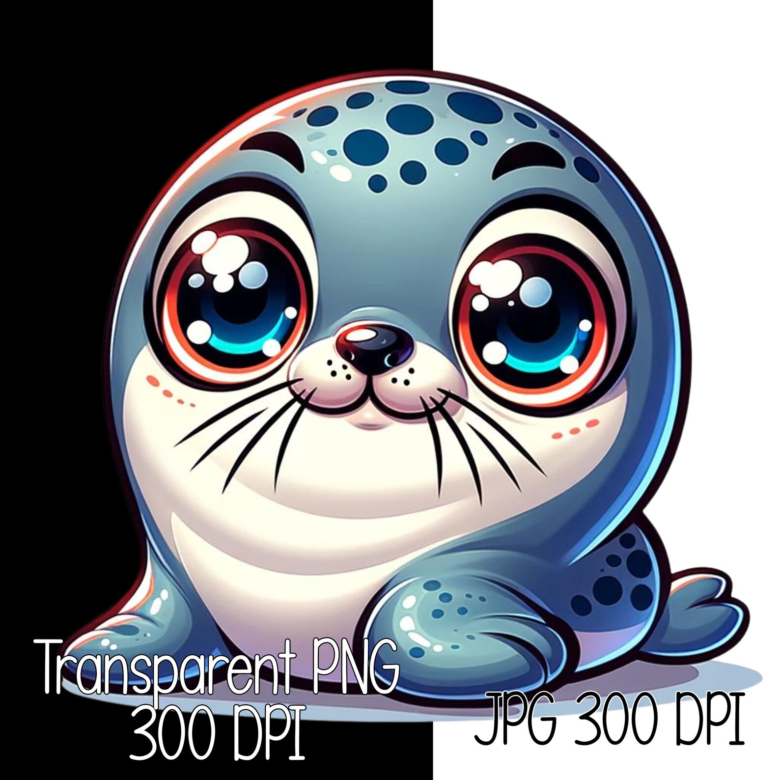 Seal Cute Children Clipart Illustration Sea Animals Commercial Use ...