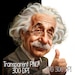 Humorous Einstein Funny Thumbs up Transparent Digital Download Science ...