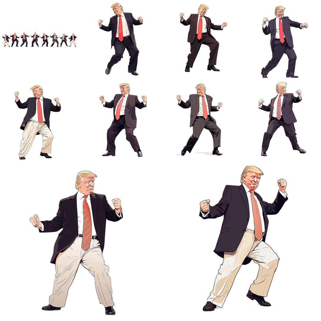 10 PNG Humorous Trump Funny Victory Dance Transparent Digital Download ...