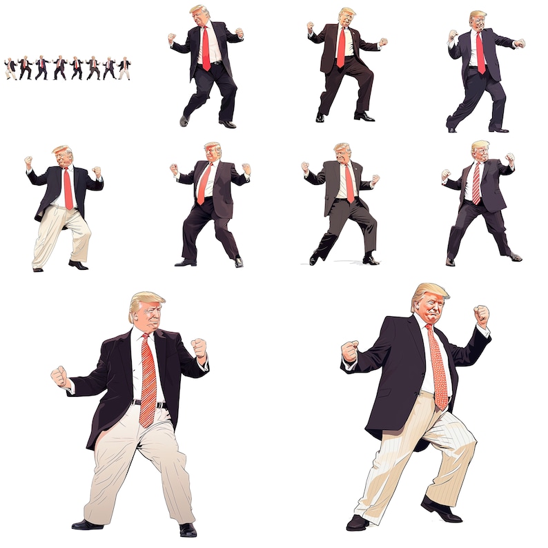 10 PNG Humorous Trump Funny Victory Dance Transparent Digital Download ...