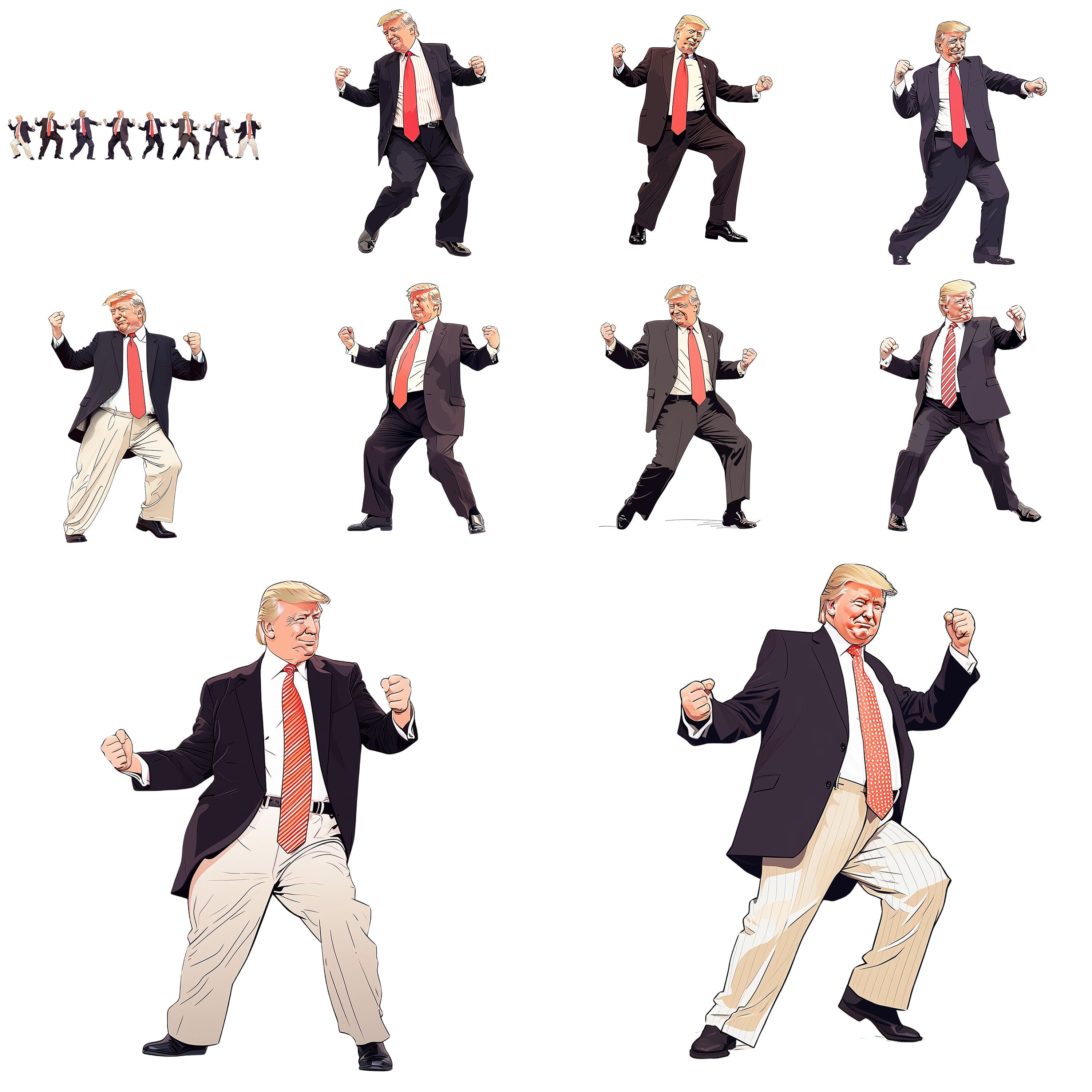 10 PNG Humorous Trump Funny Victory Dance Transparent Digital Download ...