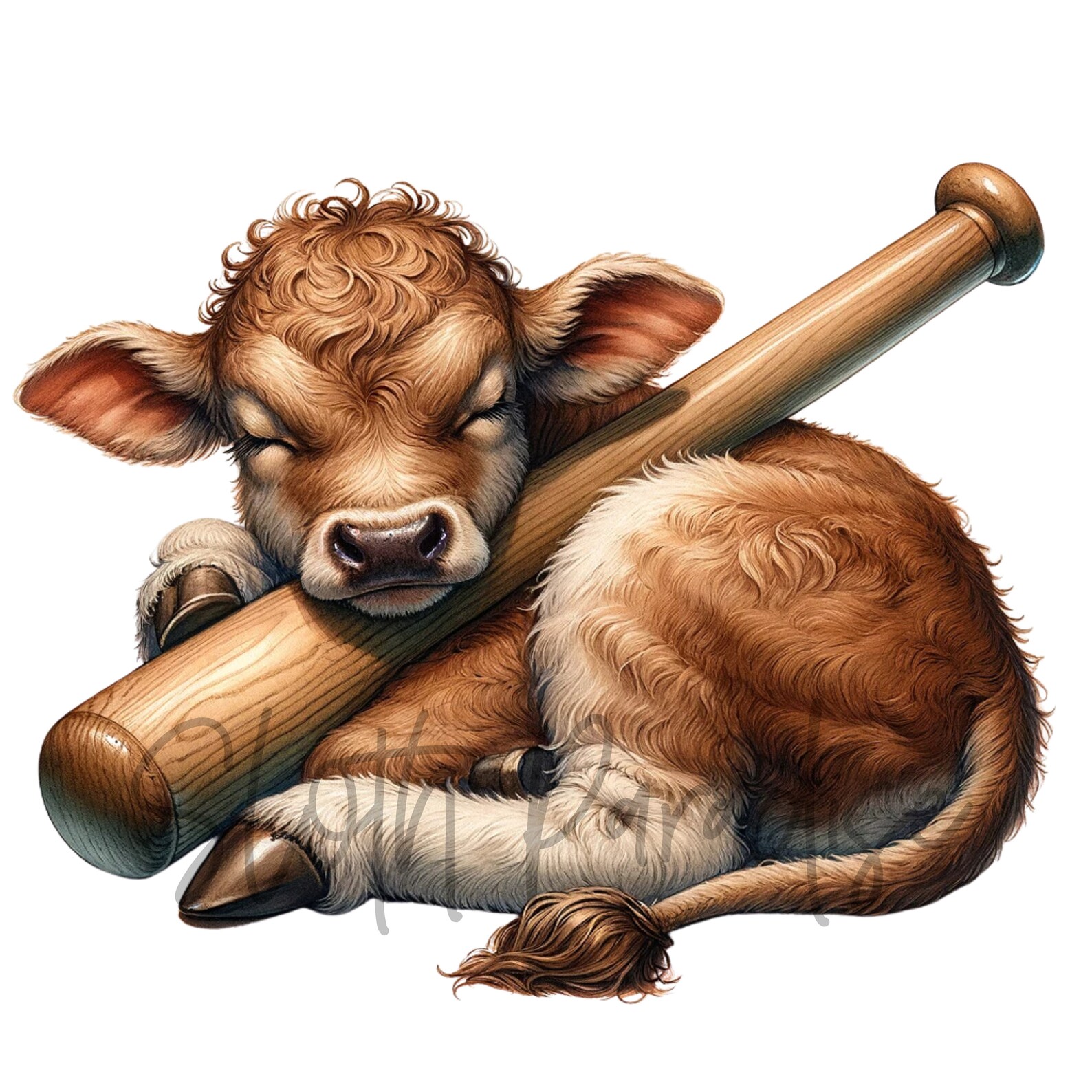 10 JPG Baseball Animals Watercolor Clipart Digital Download Commercial ...