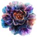 10 Abstract Galaxy Flower Clipart | Cosmos Blue Floral Print ...