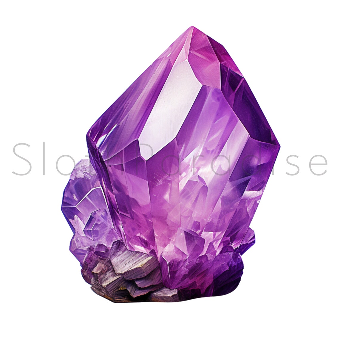 18 PNG Amethyst Crystal Transparent Watercolor Clipart Digital Download ...