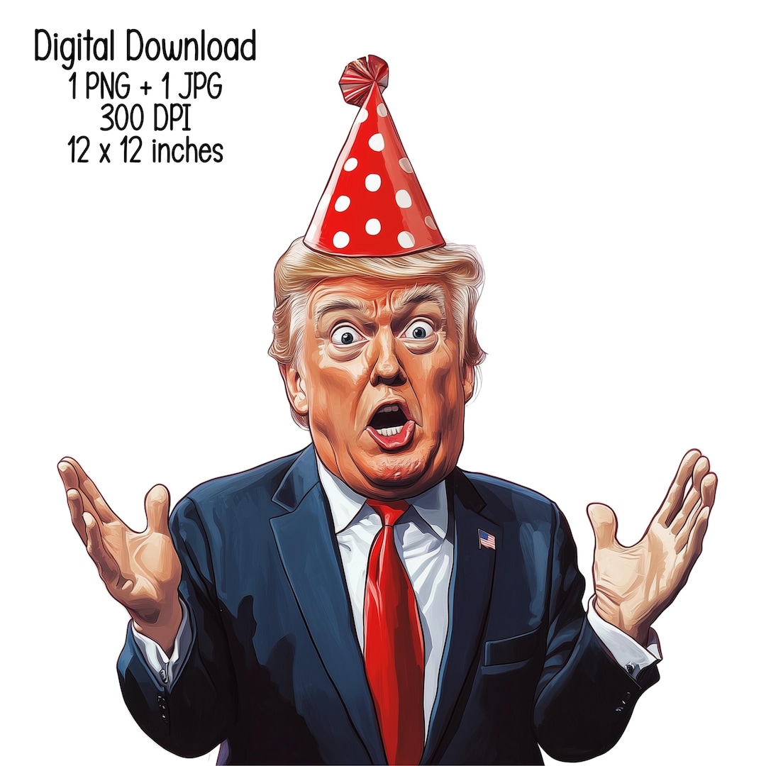 5 Comical Trump Funny Confused Transparent Digital Download Humorous ...